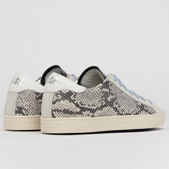 P448 | Shoes | P448 John Silver Python Blue Lace Sneakers | Poshmark